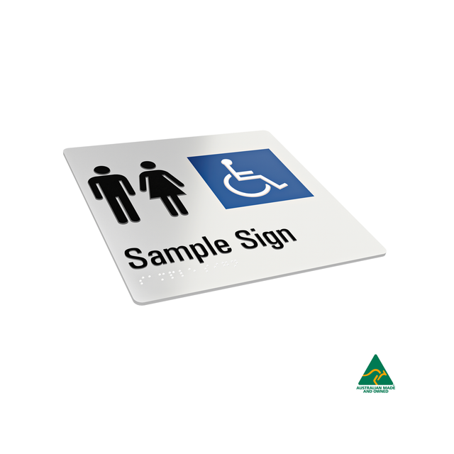 Aluminium Unisex Toilet Right Hand Sign – SIGNLINK PTY LIMITED