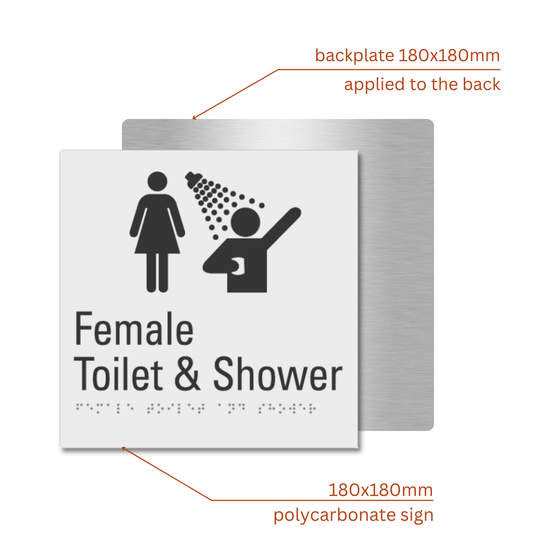 Female Toilet & Shower Sign – SIGNLINK PTY LIMITED