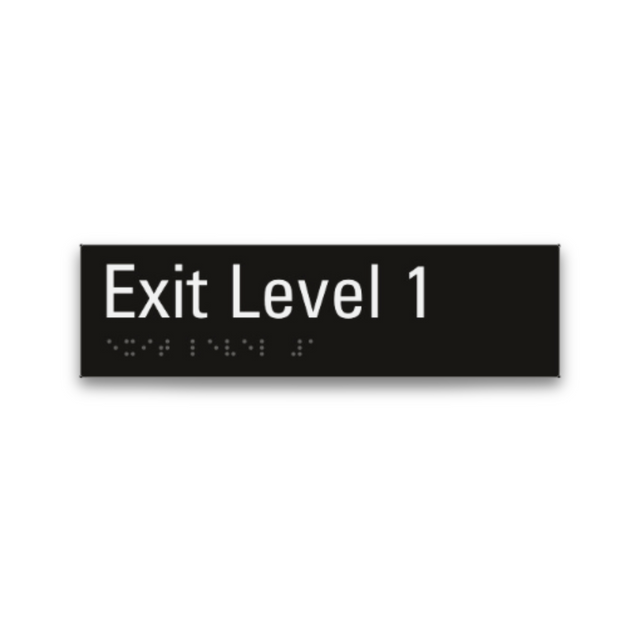 Aluminium Exit Level 1 Sign – SIGNLINK PTY LIMITED