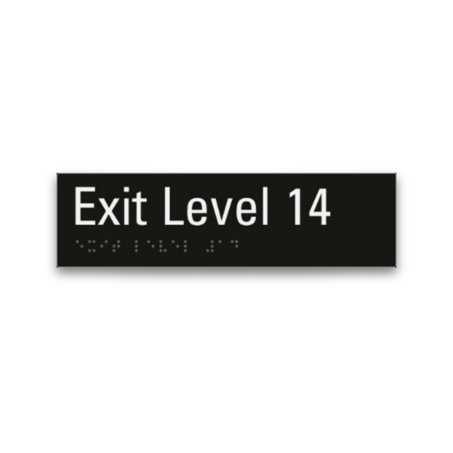 Aluminium Exit Level 14 Sign – SIGNLINK PTY LIMITED