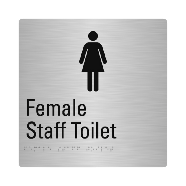 Stainless Steel Female Staff Toilet Sign – SIGNLINK PTY LIMITED