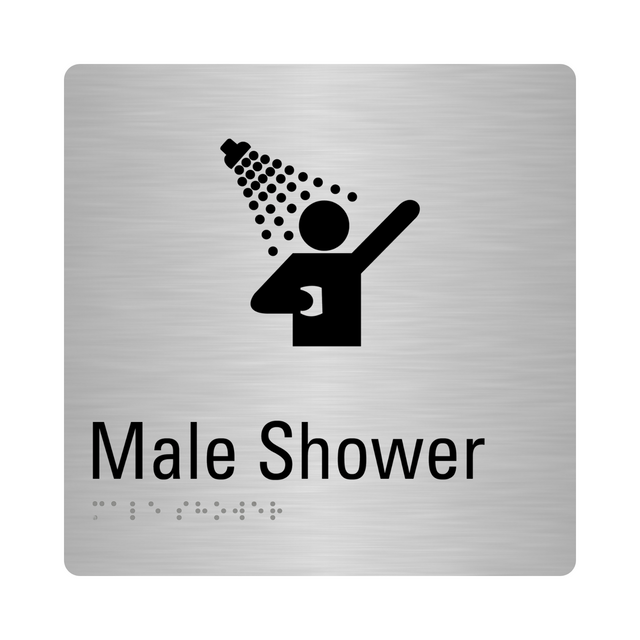 Stainless Steel Male Shower Sign – SIGNLINK PTY LIMITED