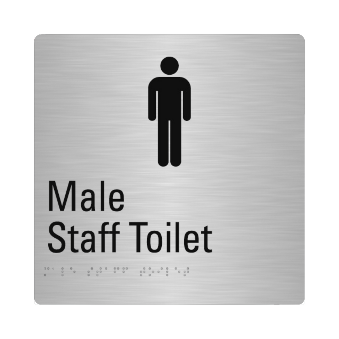Stainless Steel Male Staff Toilet Sign – SIGNLINK PTY LIMITED