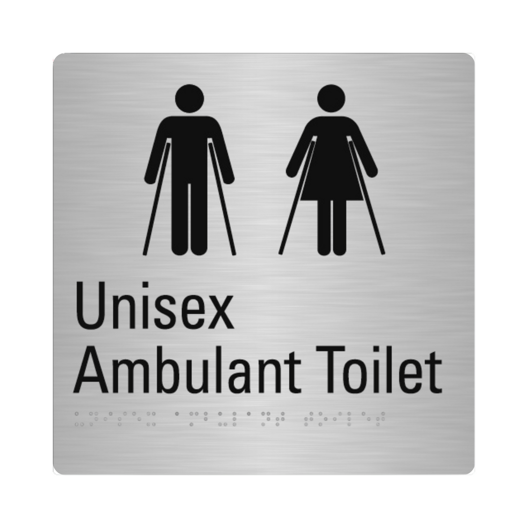 Stainless Steel Unisex Ambulant Toilet Sign – SIGNLINK PTY LIMITED