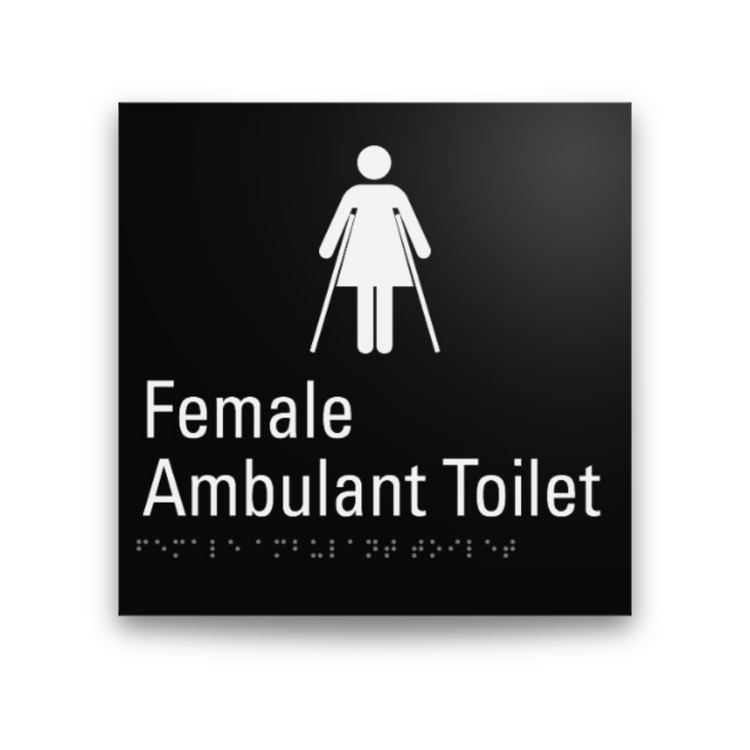 Aluminium Female Ambulant Toilet Signs – SIGNLINK PTY LIMITED